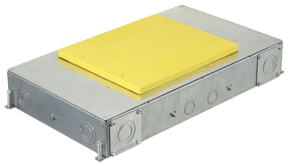 Hubbell CFB6G30E Recessed Concrete Floor Box, 6-Gang Extend, 3.0" D ...