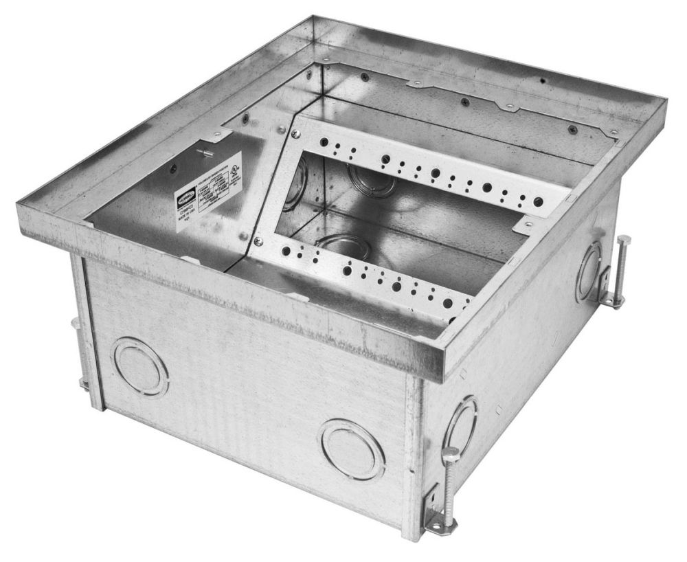 Hubbell CFB8FC2 Recessed Floor Box, 8-Gang, High Load Rating, Flush ...