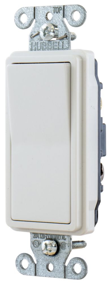 Hubbell DS320W 20A, 120/277V 3-Way Decorator Switch White | Gordon ...