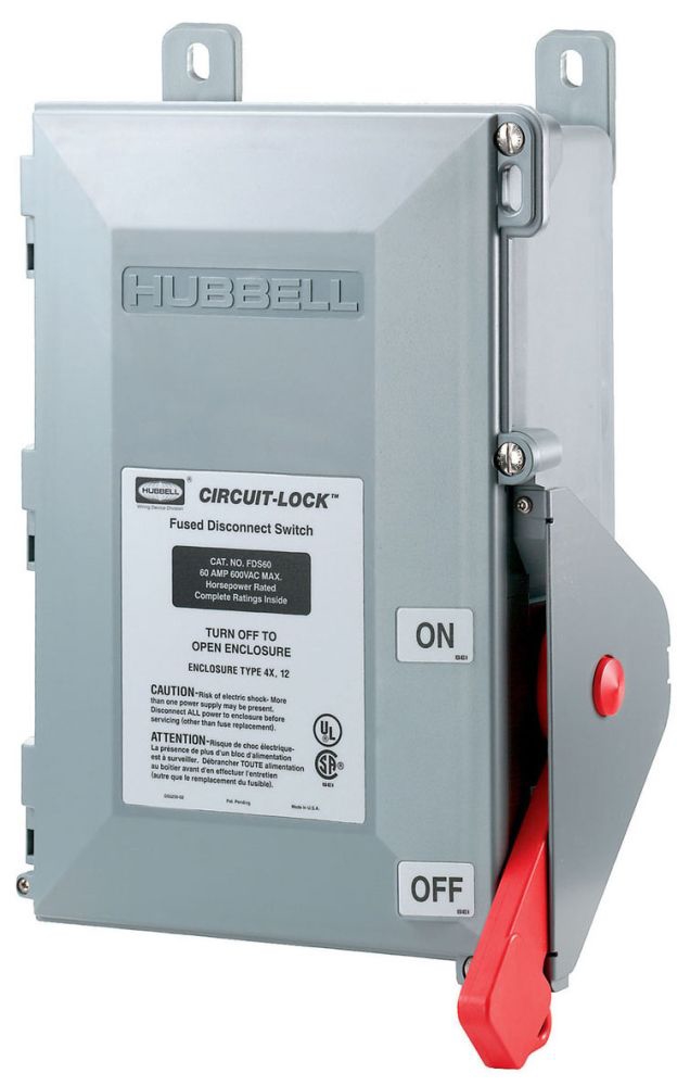 Hubbell FDS60 60A Disconnect Switch 3P | Gordon Electric Supply, Inc.
