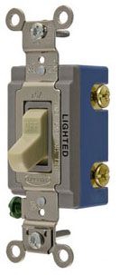 Hubbell HBL1201IL Single Pole Toggle, Industrial Grade, 15A 120/277V ...