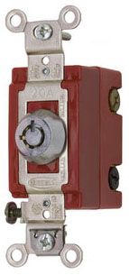 Hubbell HBL1223RKL 20A Industrial Grade 3W Key Lock Switch | Gordon ...
