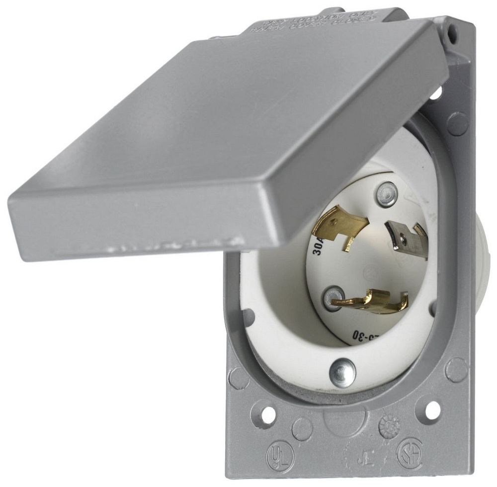 Hubbell HBL2615M3 30A 125V Flanged Inlet | Gordon Electric Supply, Inc.