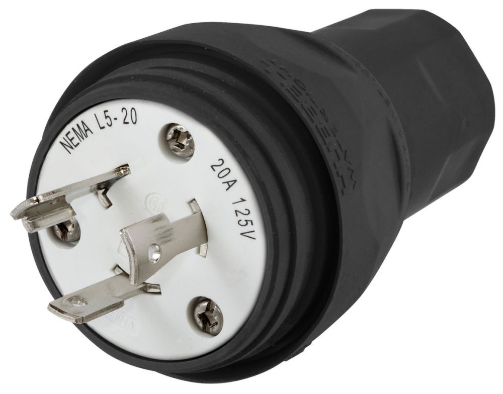 HUBBELL HBL26W47BK 20A/125V PLUG | Gordon Electric Supply, Inc.