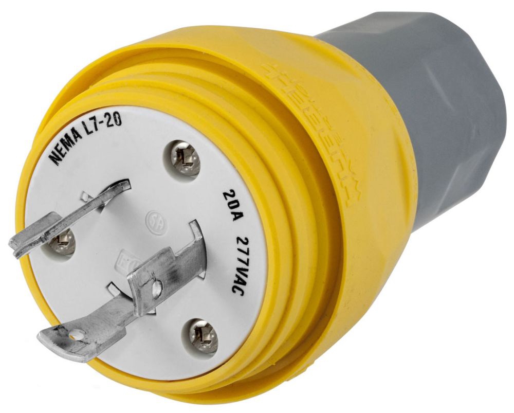 HUBBELL HBL26W49 20A/277V PLUG | Gordon Electric Supply, Inc.