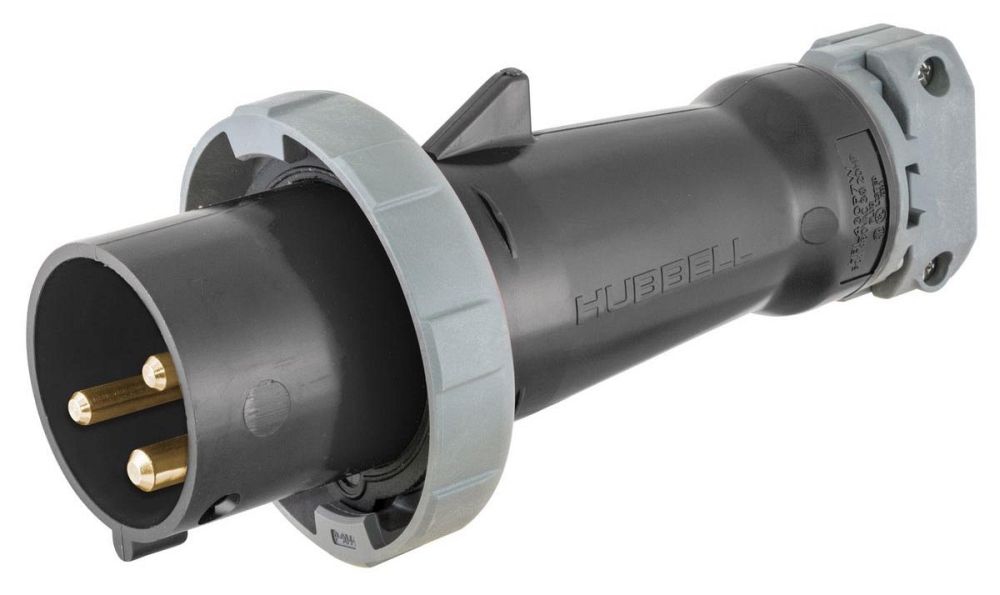 Hubbell HBL330P8V0DC Pin & Sleeve Iec Plug 2P3W 30A 550Vdc Mat Mod ...