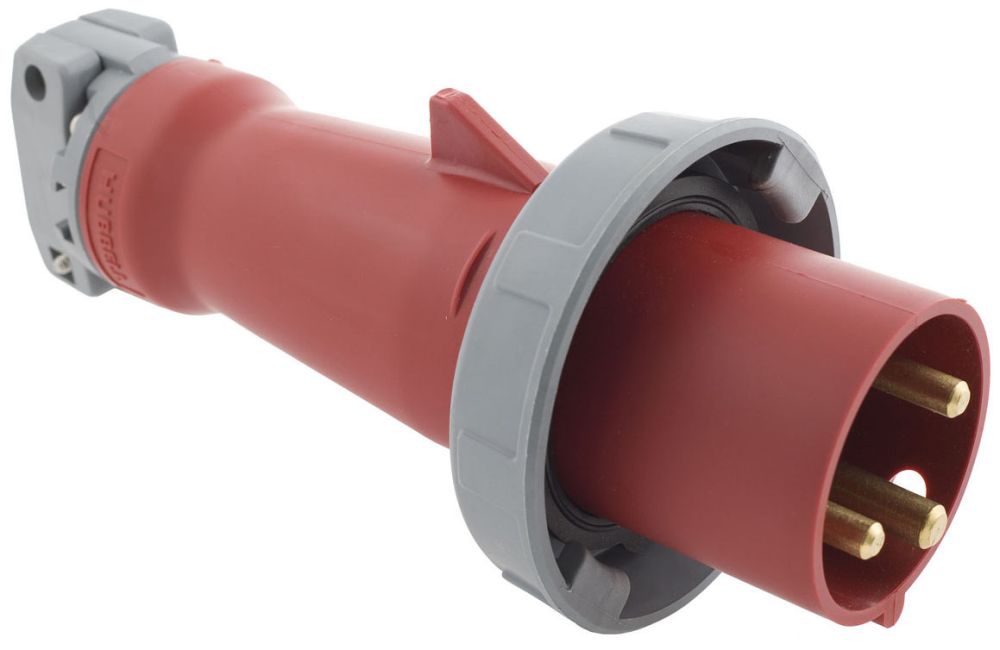 Hubbell HBL360P7W Pin And Sleeve, Iec, Plug, 2P3W, 60A 480V,4X/69K ...