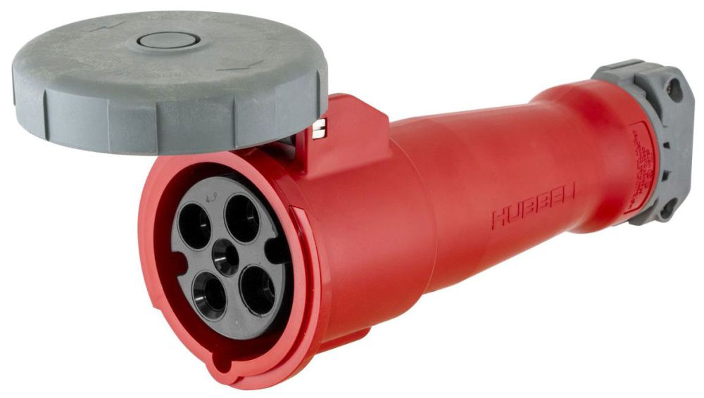 Hubbell HBL4100C7W Pin And Sleeve, Iec, Connector, 3P4W, 100A 3P 480V ...