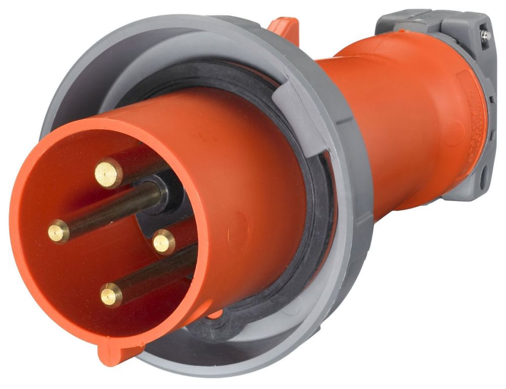 Hubbell HBL4100P12W Pin And Sleeve,Iec, Plug, 3P4W, 100A 125/250V,4X ...