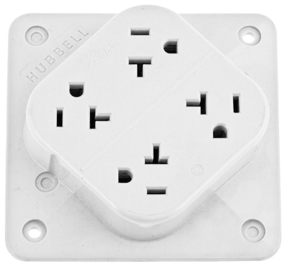 Hubbell HBL420W 4-Plex Receptacle 20A125V Nema5-20R | Gordon Electric ...