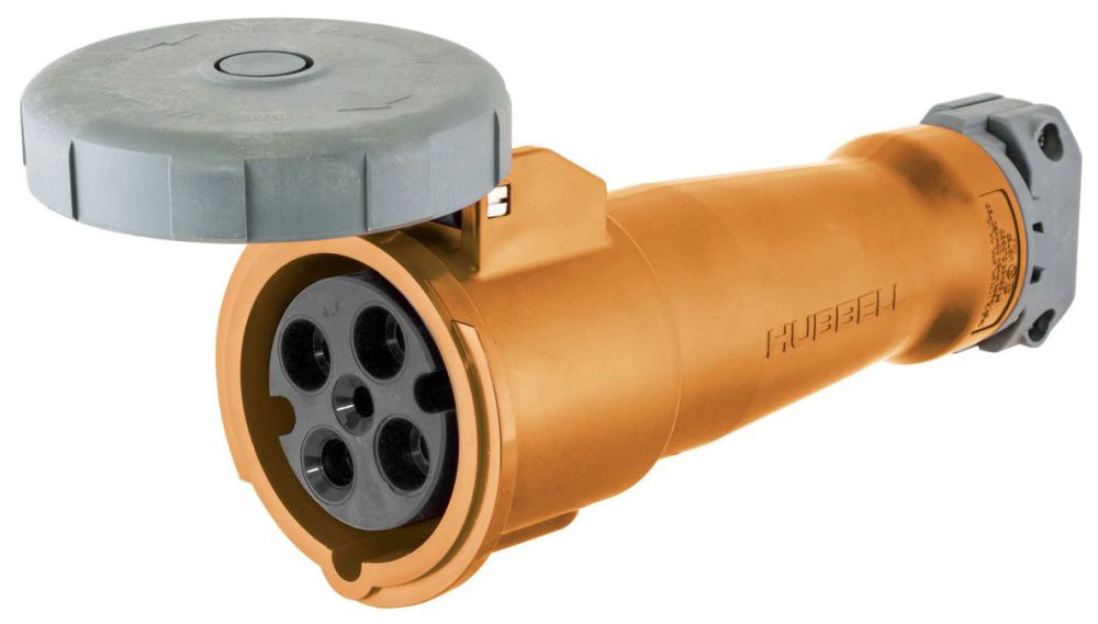 Hubbell HBL460C12W Pin And Sleeve, Iec, Connector, 3P4W, 60A 125/250V,4X/69K | Gordon Electric ...