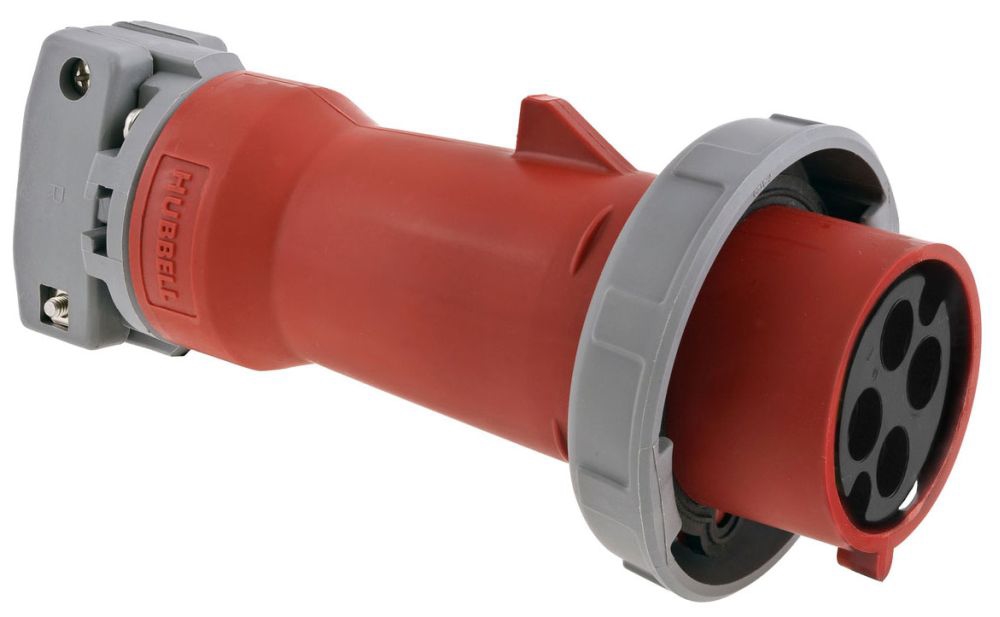 Hubbell HBL460P7WR Pin And Sleeve, Iec, Plug, 3P4W, 60A 3P 480V, Rev ...