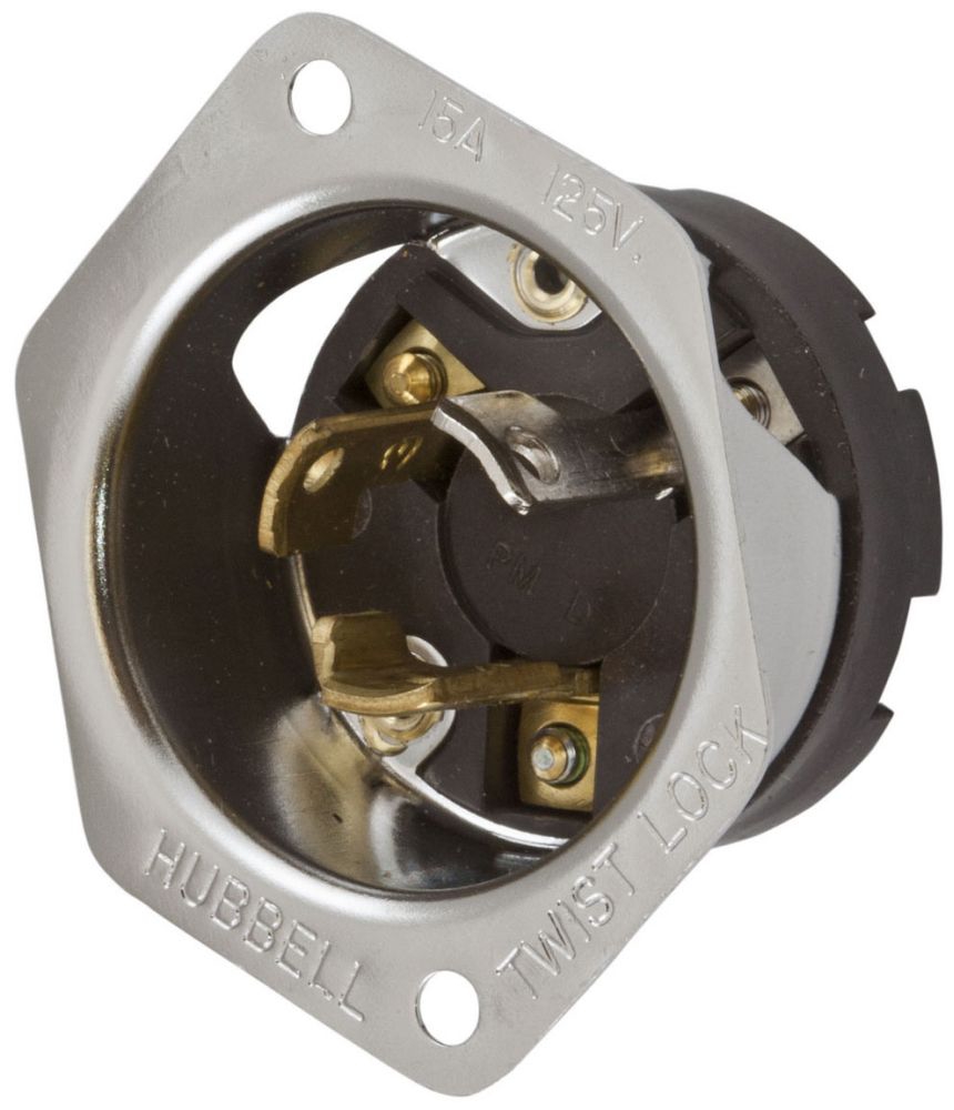 Hubbell HBL4716 Locking Flanged Inlet-Nema L5-15P | Gordon Electric ...