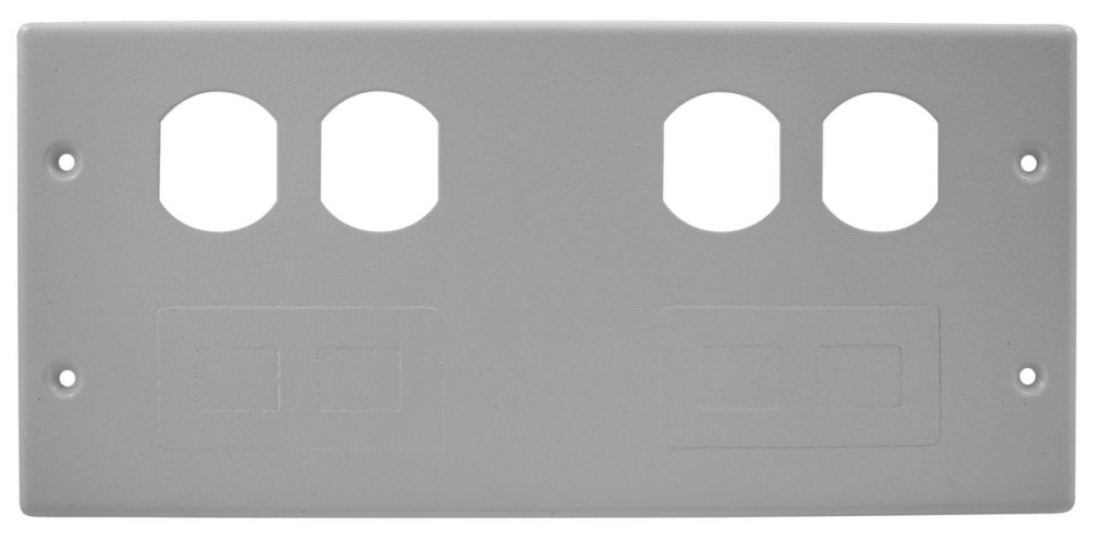 Hubbell HBL47472BBFFGY Raceway, Plate, 4G 2 Duplex/Mod, Hbl4750, Gray ...