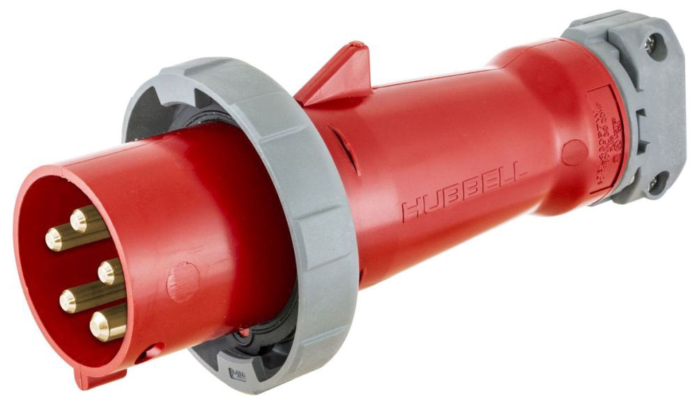 Hubbell HBL5100P7W Pin And Sleeve,Iec, Plug, 4P5W, 100A 277/480V,4X/69K ...