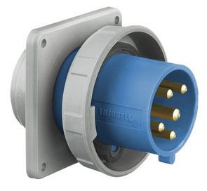 Hubbell HBL516B1W Pin And Sleeve, Iec, Inlet, 4P5W, 16A,Barge Vapor ...