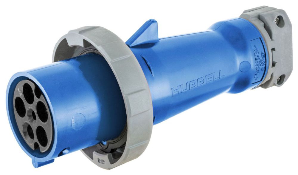 Hubbell HBL560P9WR Pin And Sleeve, Iec, Plug, 4P5W, 60A 120/208V, Rev ...