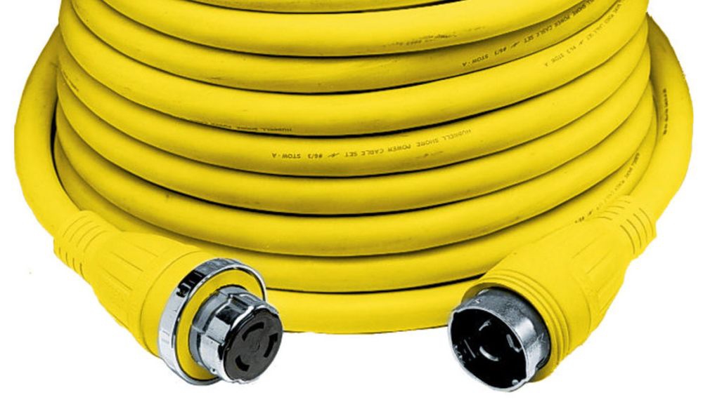 Hubbell HBL61CM53 Marine Cable, 50Ft, 50A 125V, Yellow | Gordon ...