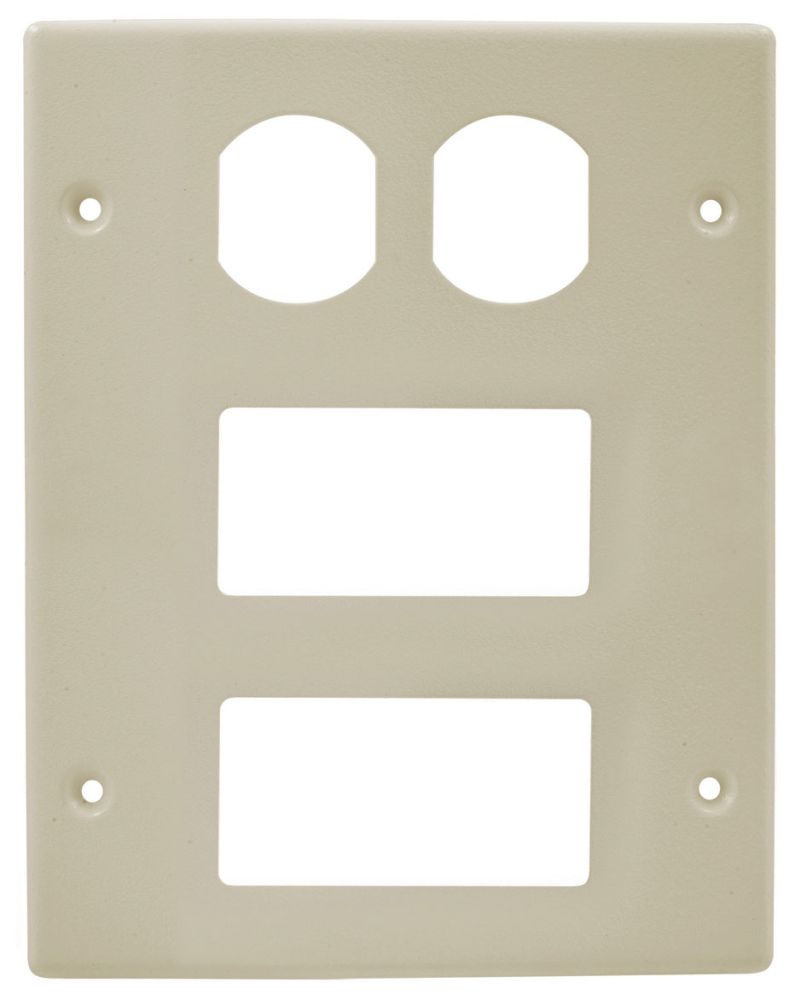 Hubbell HBL6747BRRIV Raceway, Plate, 3G 1-Duplex 2-Style, Hbl6750 Ivory ...