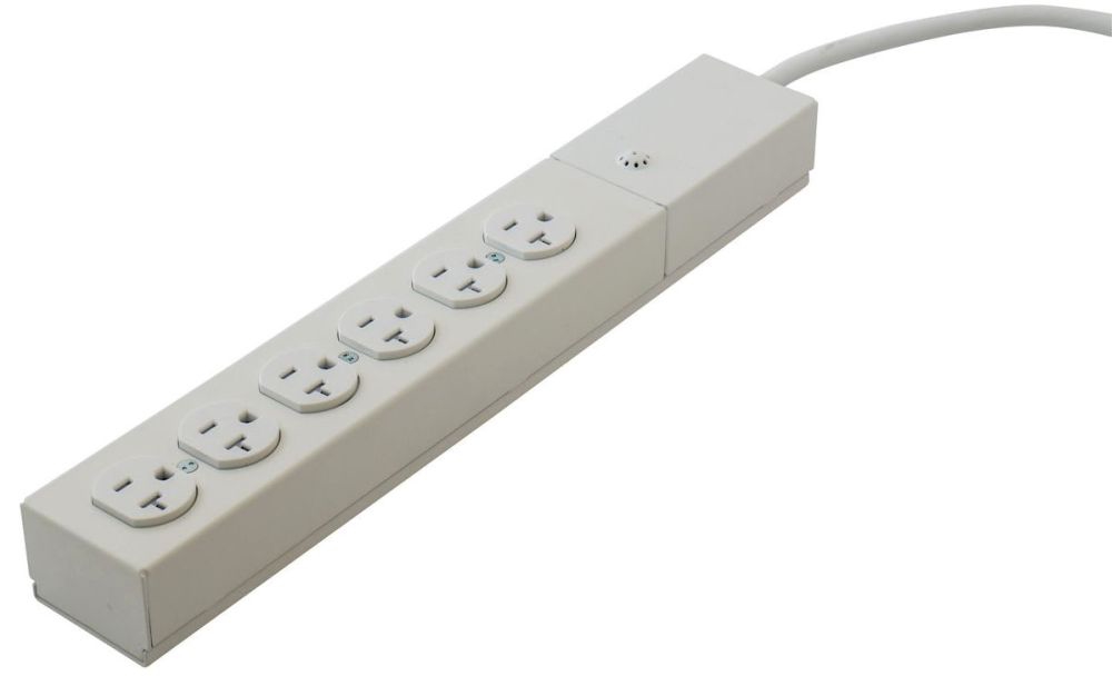 Hubbell HBL6RPT1520 20A Relocatable Power Tap 6 Outlet 15Ft Cord White ...