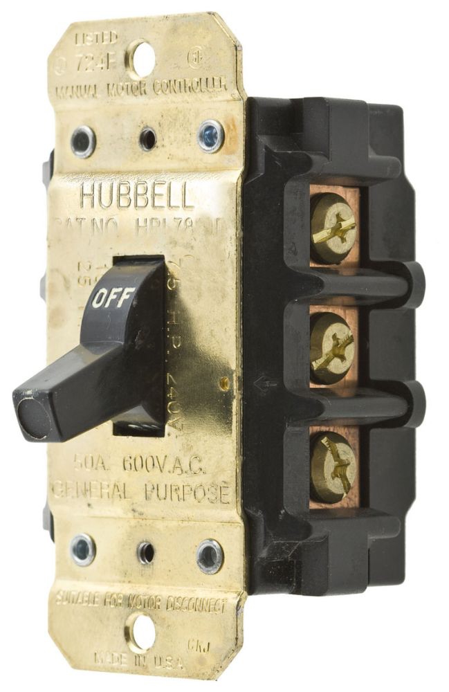 Hubbell HBL7853D 50A 600V 2P Disconnect Switch | Gordon Electric Supply ...