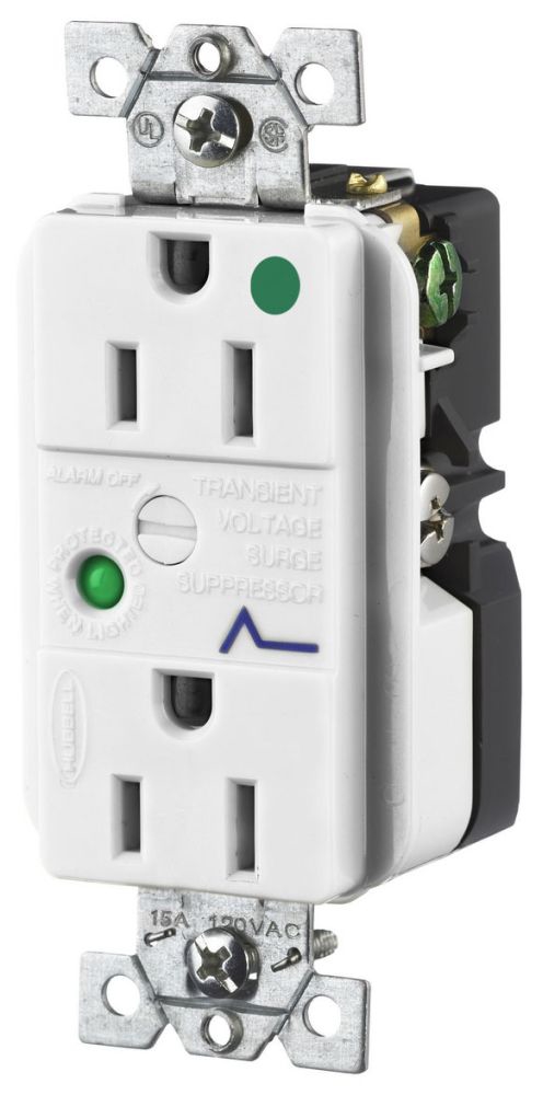 HUBBELL HBL8262WSA 15A 125V WHT RCPT | Gordon Electric Supply, Inc.