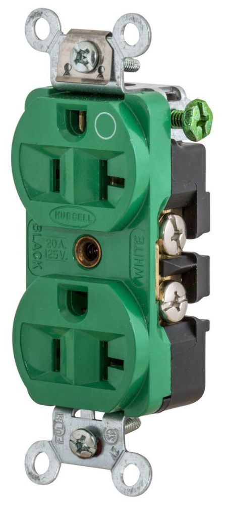 HUBBELL HBL8300HGN 20A 125V DUP RCPT | Gordon Electric Supply, Inc.