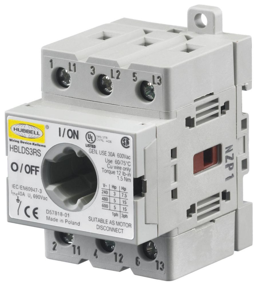 Hubbell HBLDS3RS 30A Unfused Disconnect Switch | Gordon Electric Supply ...