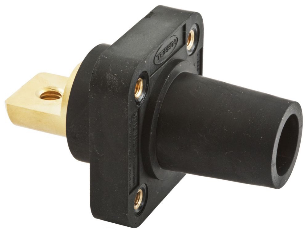 Hubbell HBLFRBBK Single Pole, 300/400A Female Bus Receptacle, Black ...