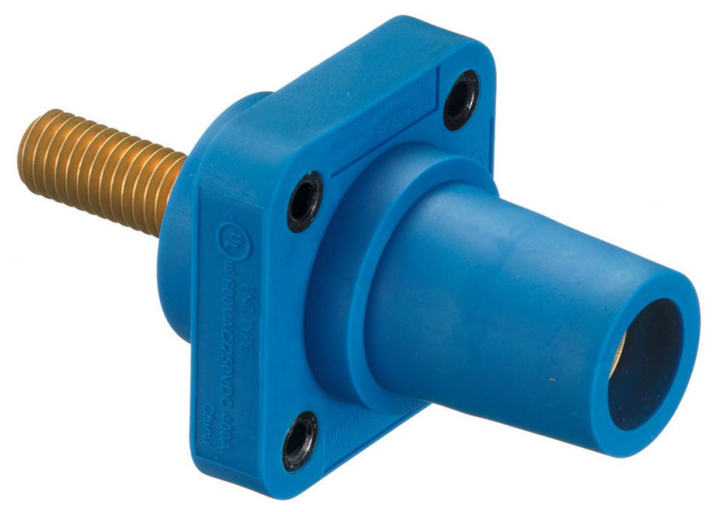 Hubbell HBLFRSCBL Single Pole,300/400A Female Stud Receptacle,Blue,Thr ...