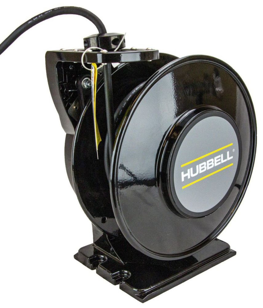Hubbell HBLI45123BLK Industrial Reel, UL Type 1, 45Ft SJO, 12/3, Black ...