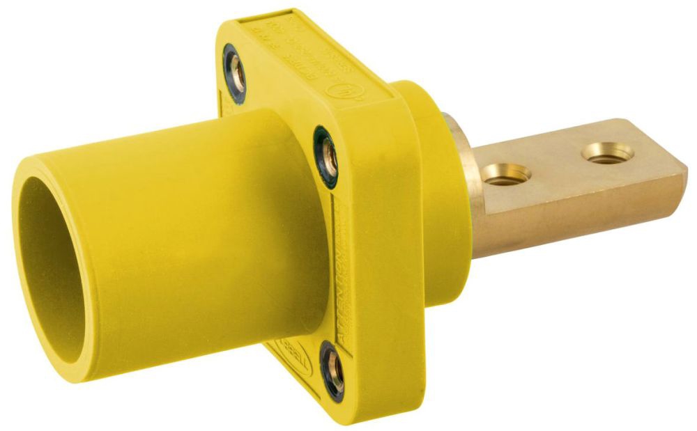 Hubbell HBLMRB2Y Single Pole, 400A Male Bus 2-Hole, Yellow | Gordon ...