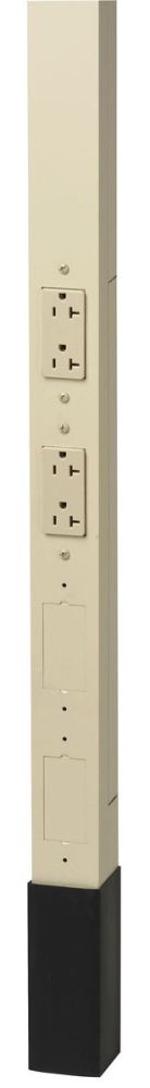Hubbell HBLPP10AI Service Pole, 10Ft 2"", 2 Duplex Ivory | Gordon ...