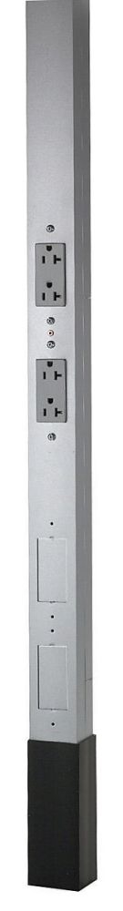 Hubbell HBLPP15A Service Pole, 15Ft 2"", 2 Sl Decorator, Gray, | Gordon ...