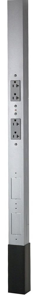 Hubbell HBLPPO15AAL Service Pole, 15Ft 2"", Blank W/Divider Alum ...