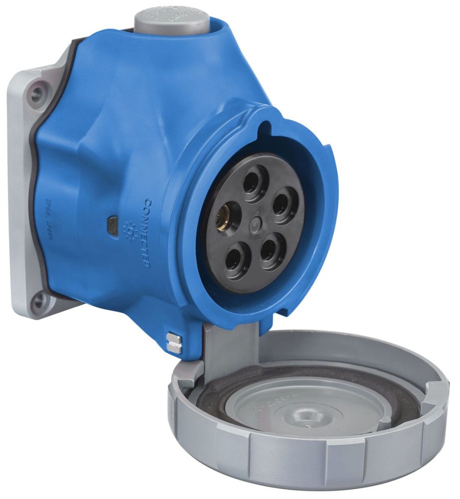 Hubbell HBLS560R9W Pin And Sleeve, Switched Receptacle,4P5W,60/63A 120 ...