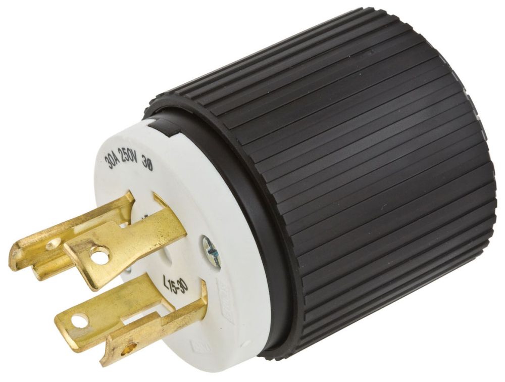 Hubbell L1520P Locking Plug, 20A 3Ph250V, Hub Pro, L15-20P | Gordon ...