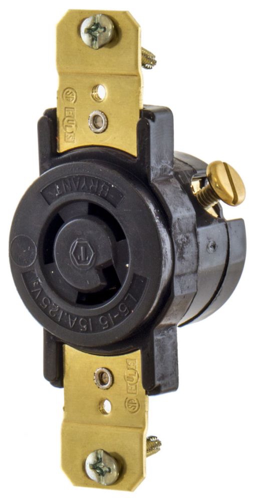 Hubbell L515R Locking Receptacle, 15A 125V, Selspec, L5-15R | Gordon ...