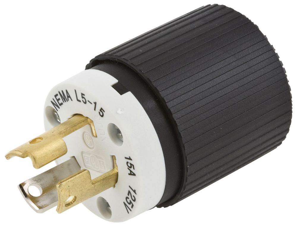 Hubbell L520P Locking Plug, 20A 125V, Hub Pro, L5-20P | Gordon Electric ...