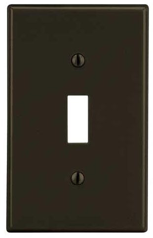 Hubbell P1 Wallplate, 1-Gang Toggle, Brown | Gordon Electric Supply, Inc.