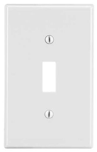 Hubbell P1W Wallplate, 1-Gang Toggle, White | Gordon Electric Supply, Inc.