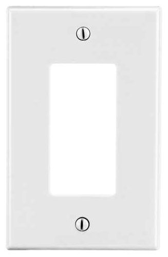 Hubbell P26W Wallplate, 1-Gang Decora, White | Gordon Electric Supply, Inc.