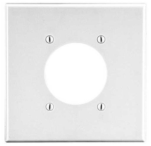 Hubbell P703W Wallplate 2-Gang 2) 2.15" Opening White | Gordon Electric ...