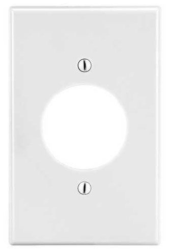 Hubbell P720W Wallplate, 1-Gang 1.60"" Opening, White | Gordon Electric ...