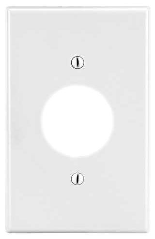 Hubbell P7W Wallplate, 1-Gang 1.40"" Opening, White | Gordon Electric ...