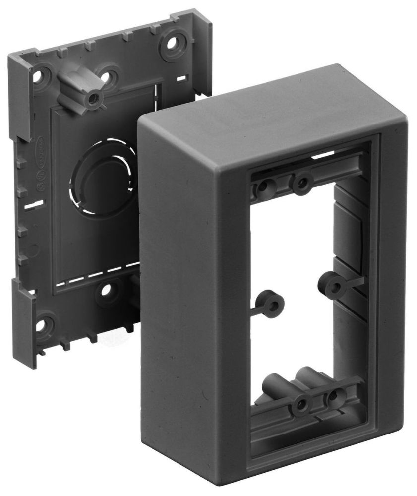 Hubbell PDB12SBK Polytrak Box, 1-Gang 1.78"" D Std, Black | Gordon ...