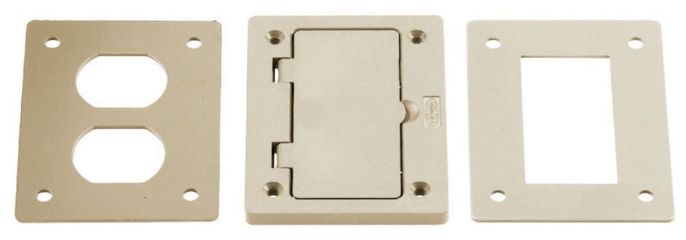 Hubbell PFBR826IA Plate, Duplex/Style, For Recetacle Plastic Floor Box ...