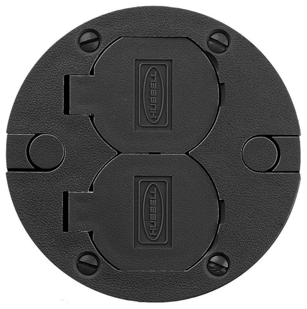 Hubbell PFBRCBLA Plastic Dpl Floor Box Cover | Gordon Electric Supply, Inc.