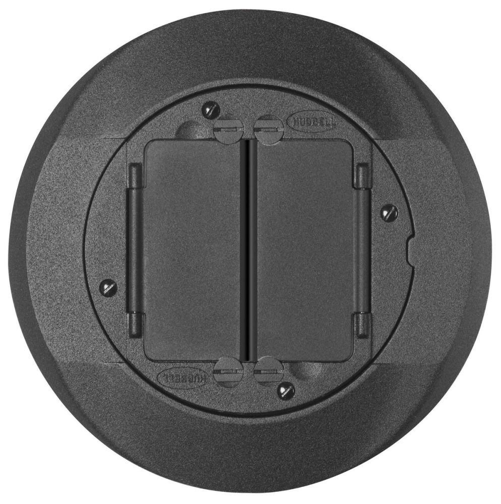 Hubbell S1CFCBL Fire-Rated Poke-Through, Carpet Flange, System 1, Black ...
