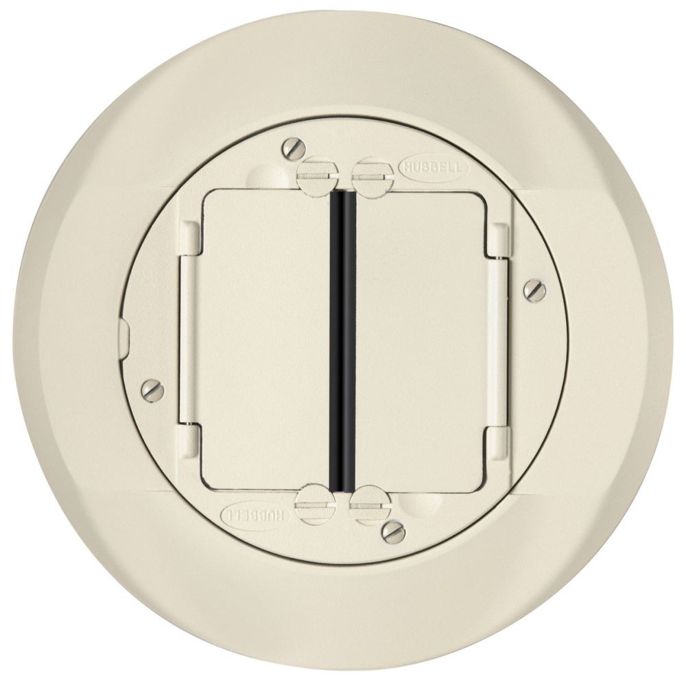 Hubbell S1CFCI Fire-Rated Poke-Through, Carpet Flange,. System 1,Ivory ...